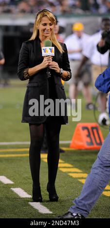 InesSainz, a reporter for the Mexican network TV Azteca, reports from ...