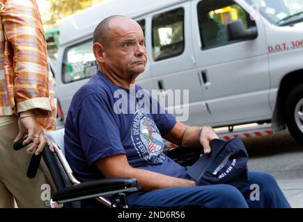 Former prison guard Louis Pepe and his sister Eileen Trotta arrive at ...