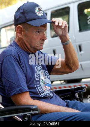 Former prison guard Louis Pepe and his sister Eileen Trotta arrive at ...
