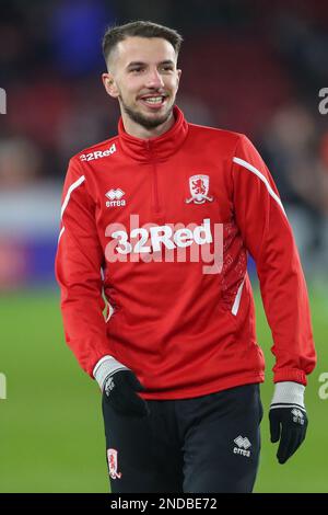 Daniel Barlaser #7 of Middlesbrough während des Sky Bet Championship ...