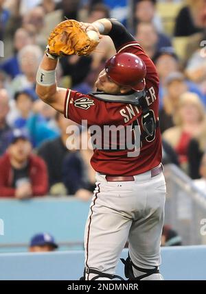 Arizona Diamondbacks catcher Chris Snyder jagt St. Louis Cardinals Ryan ...