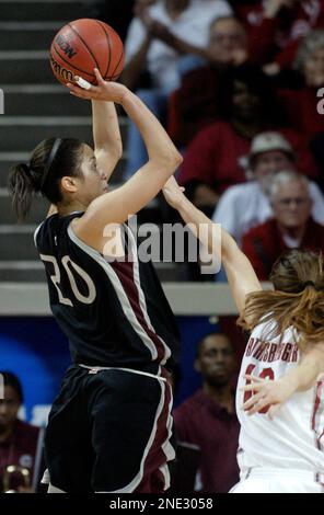 Oklahoma forward Carlee Roethlisberger, left, greets teammate Whitney ...