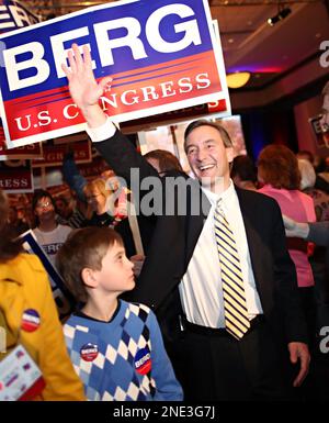 Fargo state Rep. Rick Berg, right, a Republican candidate for Congress ...