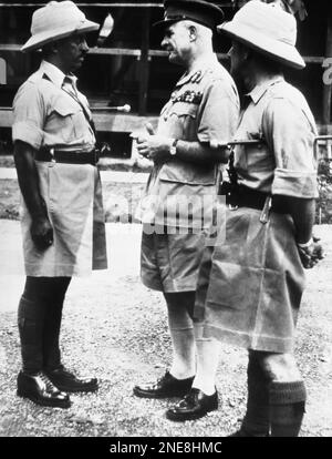 Britain's General Archibald Wavell, Commander In Chief for India, left ...