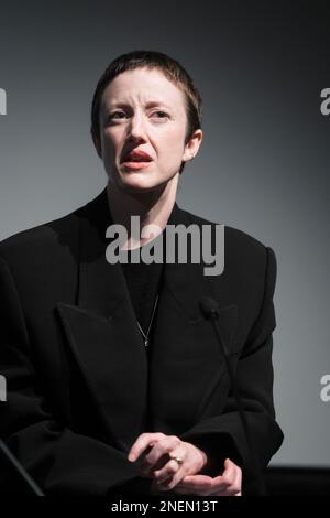 Andrea Riseborough und Mark Kermode bei Mark Kermode im Jahr 3D bei der ...