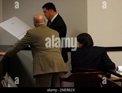 Royce Clyde Zeigler II, right, watches his attorneys Dee McWilliams ...