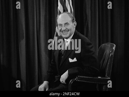 Sen. William B. Saxbe, R-Ohio, serving his first term in the Congress ...