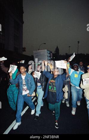Supporters of Yusuf Hawkins, rally outside the State Supreme Court in ...