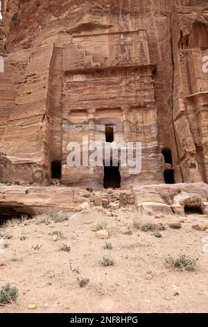 Urnengrab, verlassene Stadt Petra, al-Batra, Hauptstadt des Königreichs ...