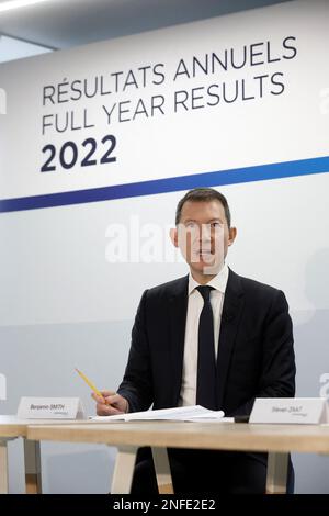 Benjamin Smith, CEO von Air France-KLM, nimmt am 17. Februar 2023 an ...
