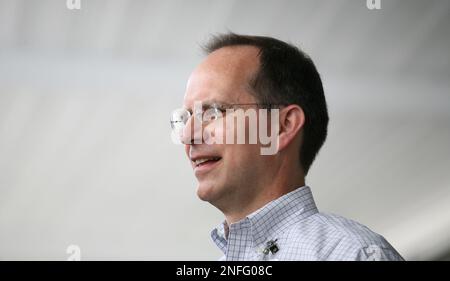Dave Barger, CEO of JetBlue Airways, attends a rehearsal for the ...