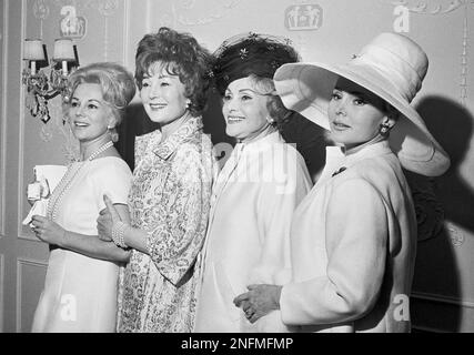 Mrs. Jolie Gabor, second from right, and her three famous daughters ...