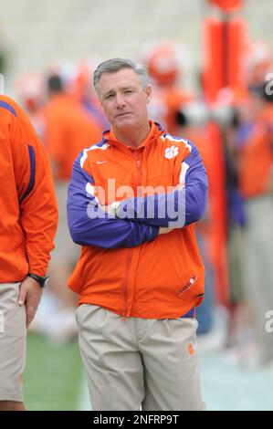 Clemson's head coach Tommy Bowden watches his team from the sideline ...