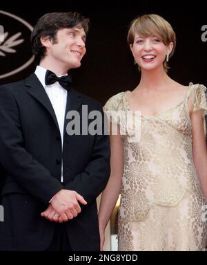 Irish actor Cillian Murphy, left, Irish actress Orla Fitzgerald, center ...