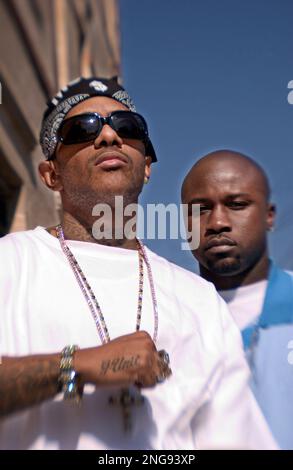 Music group Mobb Deep, from left, Albert Johnson, aka Prodigy, and ...