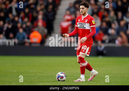 Middlesbrough's Hayden Hackney auf dem Ball während des Sky Bet ...