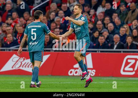 19-02-2023: Sport: Ajax gegen Sparta AMSTERDAM, NIEDERLANDE - FEBRUAR ...