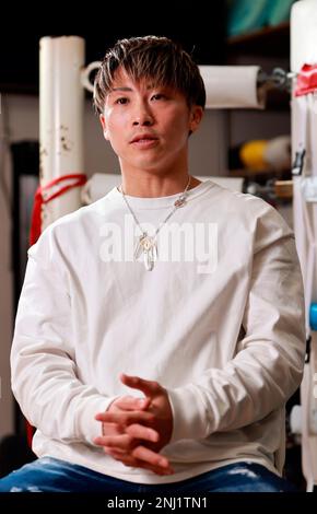 Japanese "Monster" boxer Naoya Inoue poses for a photograph at Ohashi ...