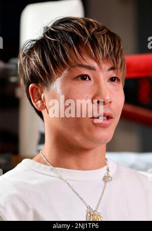 Japanese "Monster" boxer Naoya Inoue poses for a photograph at Ohashi ...