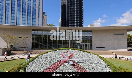 A photo shows a library "Kobe Children's Book Forest" designed by Tadao ...