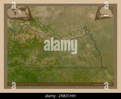 Kolda, Region Senegal. Satellitenkarte mit niedriger Auflösung ...