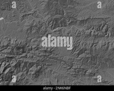 Koroska, statistische Region Sloweniens. Höhenkarte im Wiki-Stil mit ...