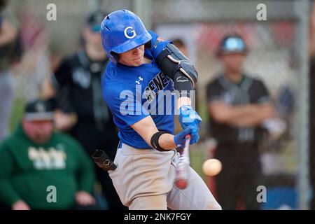 Genesee Community College Cougars Chris Groenemans (30) bats during an ...