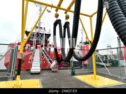 World's first Zero-Emission Electric Tanker ASAHI ports at a charging ...