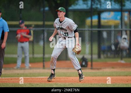 Dartmouth Big Green third baseman Connor Bertsch (23) bats during an ...