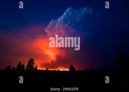 In this photo provided by the Bootleg Fire Incident Command, the ...