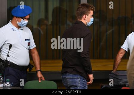 Gabriel Natale-Hjorth, from the United States, arrives for a hearing in ...