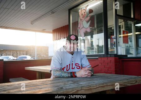 Danny Boy O'Connor sits at Knotty Pig BBQ, Burger & Chili House, which ...