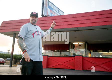 Danny Boy O'Connor sits at Knotty Pig BBQ, Burger & Chili House, which ...