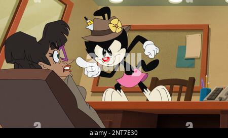 ANIMANIACS, von links: Dot Warner (Stimme: Tress MacNeille), Dr ...