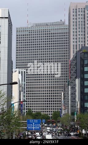 A picture shows Japan's first skyscraper Kasumigaseki Building in ...