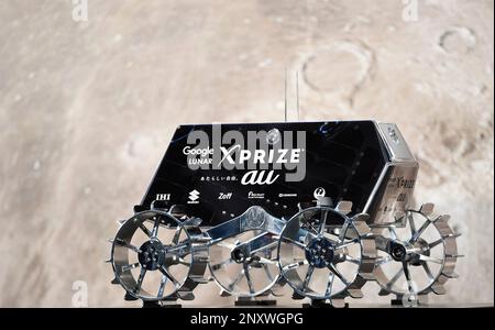 This photo shows the Japanese Lunar Exploration Team HAKUTO's rover ...