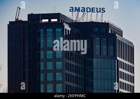Facade of the Amadeus headquarters in the Herre building, on March 2 ...