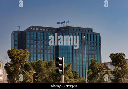 Facade of the Amadeus headquarters in the Herre building, on March 2 ...