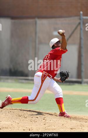James Monroe's Jason Pineda #8 in action against George Washington ...