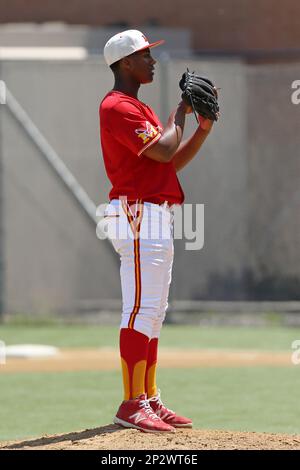 James Monroe's Jason Pineda #8 in action against George Washington ...