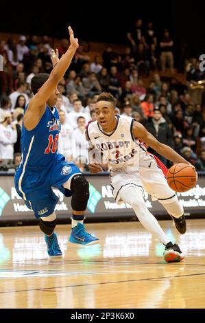 January 16 2015: Robert Morris Colonials mascot RoMo crowd surfs during ...