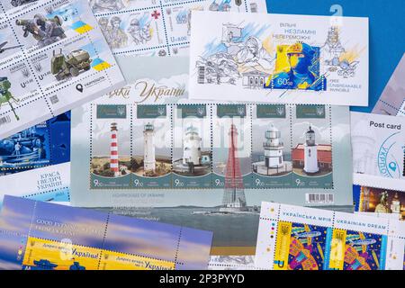 Leuchttürme sind anders eingestellt. Leuchtturm Briefmarken der Ukraine ...