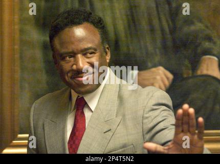 Former DeKalb County Sheriff Sidney Dorsey (cq) rubs his eyes during ...