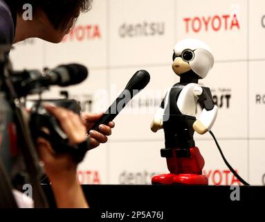 Robot astronaut " Kirobo,'' one of the humanoid communication robots is ...