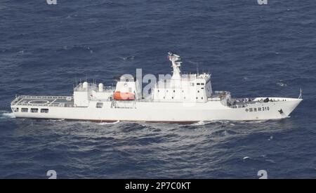 Chinese surveillance ship Yuzheng 310 is pictured from the Yomiuri ...