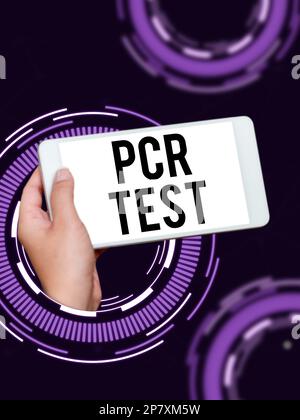 PCR-Test mit handschriftlichem Text. Geschäftsüberblick qualitativer ...