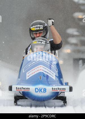 Team Germany 1 with pilot Andre Lange, Rene Hoppe, Kevin Kuske and ...