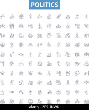 Symbole für politische Linien Zeichen gesetzt. Design-Sammlung von ...