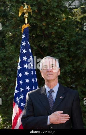 U.S. Deputy Secretary of Defense Gordon England, left, and Ingrid ...
