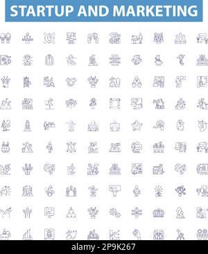 Symbole für Vektorlinien für Geschäftskennzahlen festgelegt. Kennzahlen ...